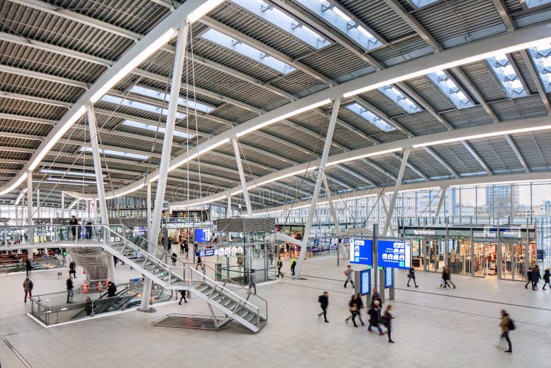 Spacious Interior of Utrecht Central Railway Station, Netherlands ...