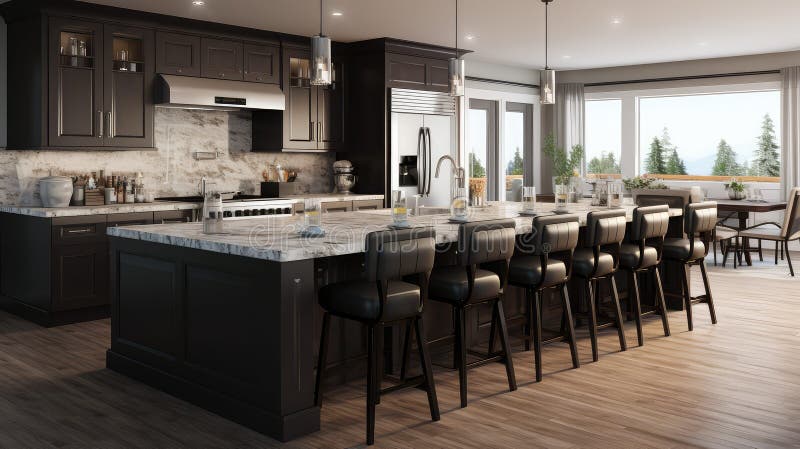 Spacious Kitchen Counter Angle Ai Stock Illustrations – 9 Spacious ...