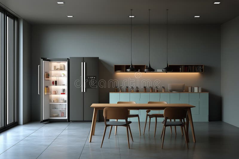 Modern Kitchen Interior with Sleek Design and Ample Natural Light at ...