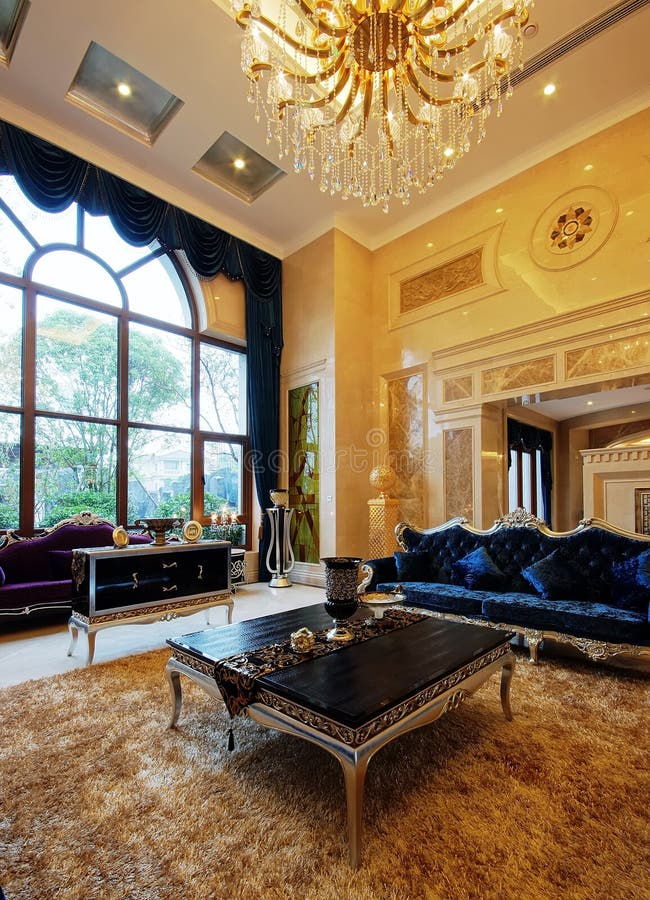 Spacious living room stock image. Image of modern, luxury - 22256677