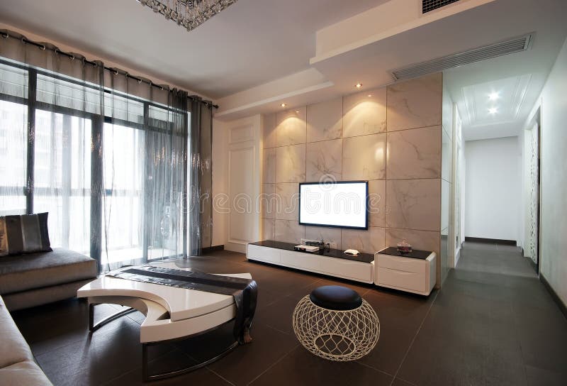 The spacious living room stock photo. Image of furniture - 28291392