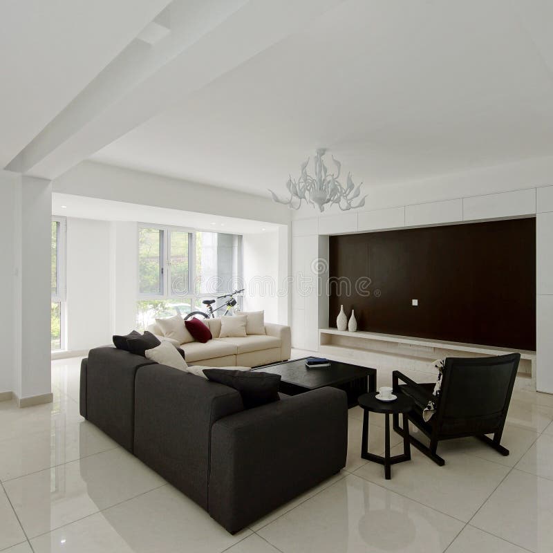 The spacious living room stock photo. Image of housing - 32026184