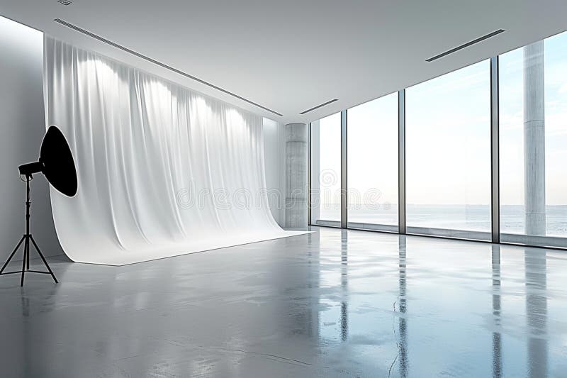 Spacious Loft Gallery Area with Minimalistic Design and Neural Network ...