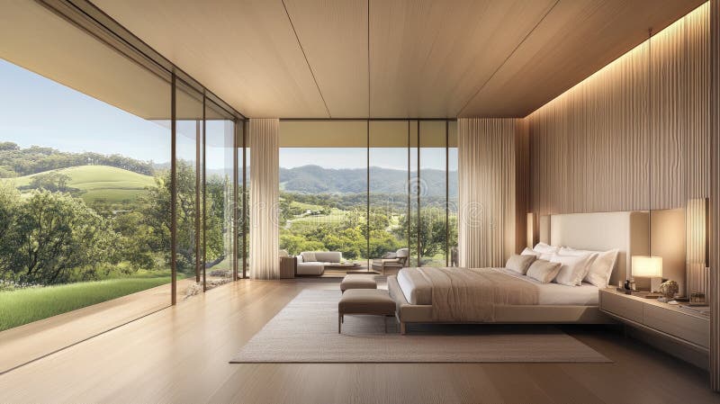 This Spacious Master Bedroom Features Large Windows Offering Stunning ...