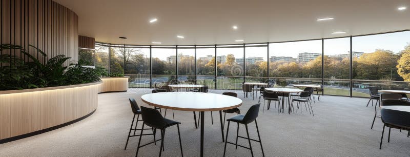 Spacious Meeting Room Features a Green Living Wall, Panoramic Windows ...
