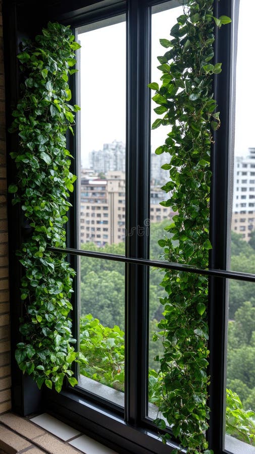 Spacious Meeting Room Features a Green Living Wall, Panoramic Windows ...
