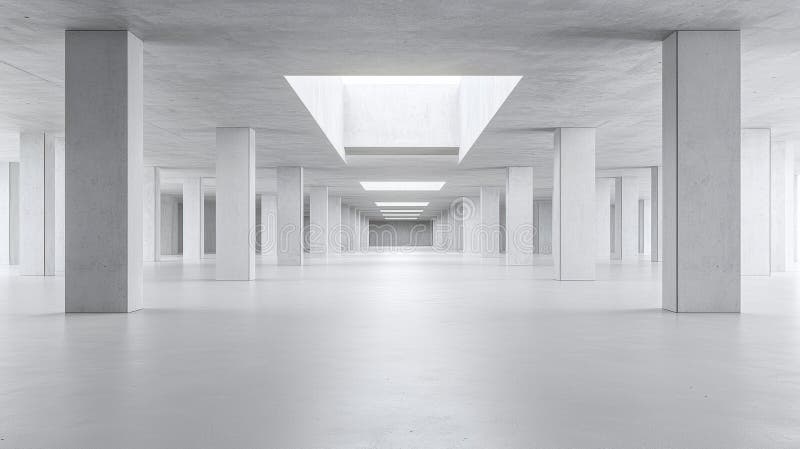 A Spacious, Minimalist Building with a High Ceiling, Large Windows, and ...