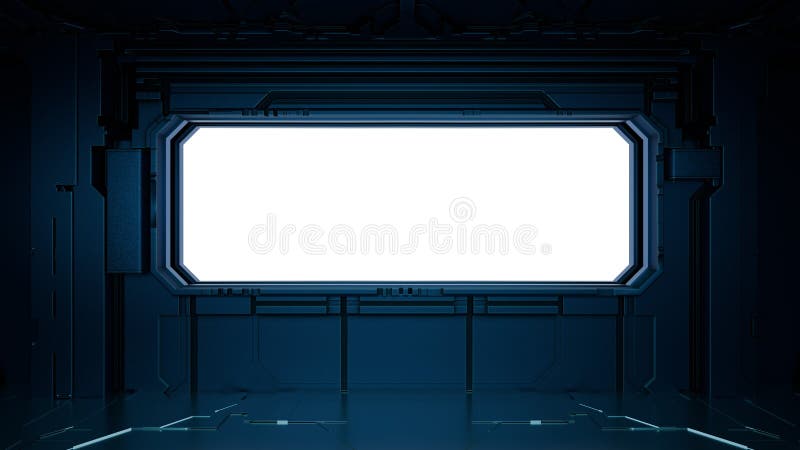 Spacious, Minimalistic Area with a Large, Blank Screen Framed by Sleek ...