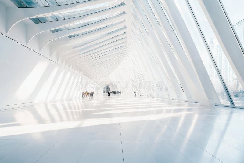 A Spacious, Modern Architectural Interior with Light Streaming through ...