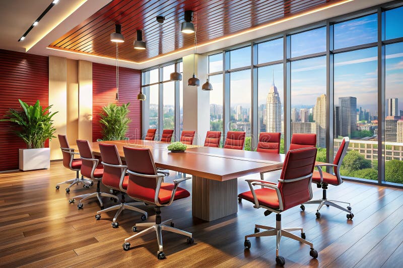 Spacious Modern Conference Room with Large Windows Perfect for ...