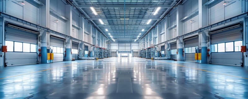 Spacious Modern Industrial Warehouse with High Ceilings and Clean ...
