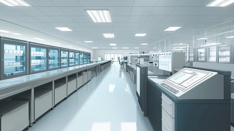 Modern Laboratory with Sleek Design and High-tech Equipment Stock ...