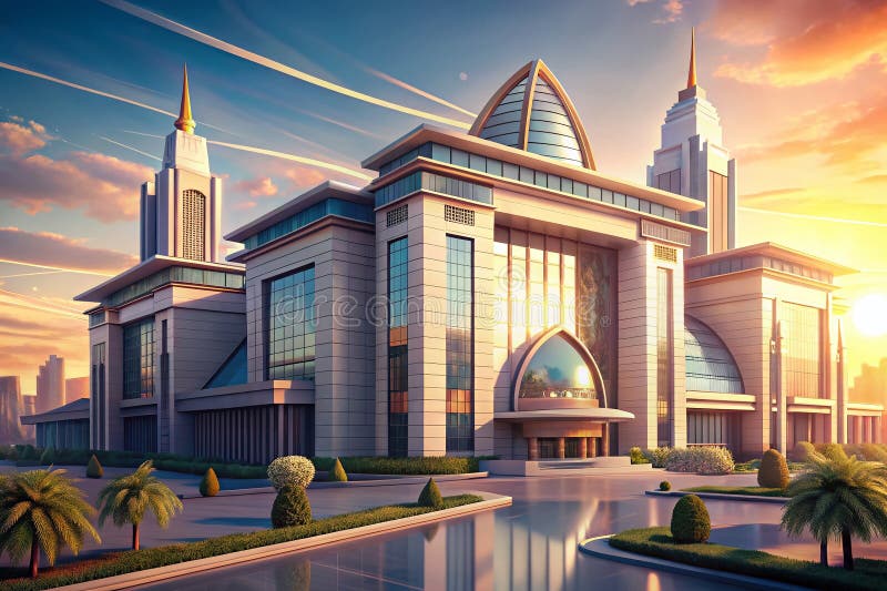 Spacious Modern Office Building a Communication Hub for the Future ...