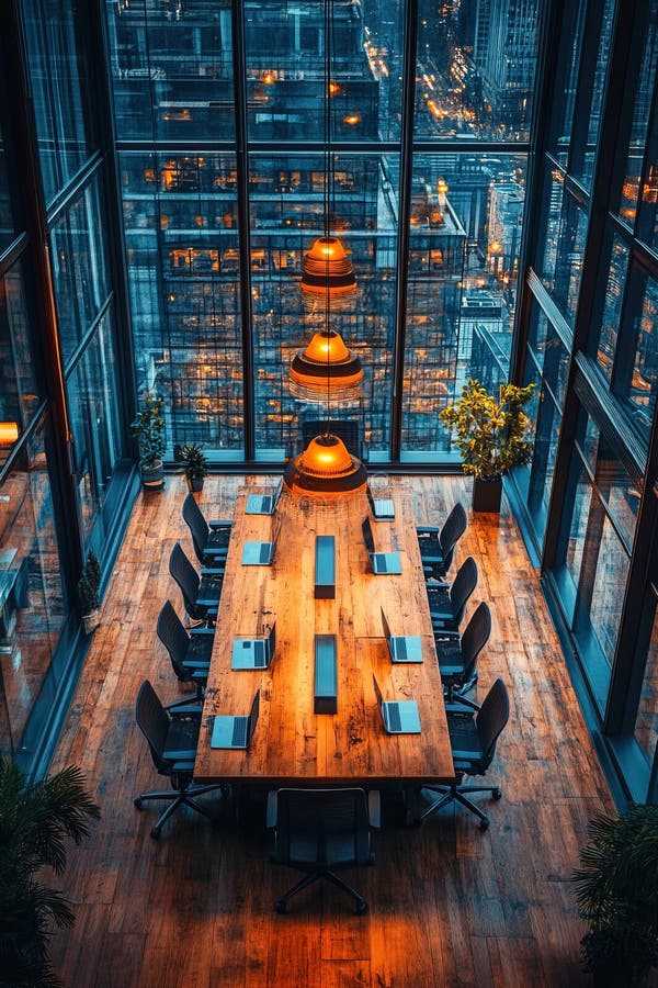 Spacious Modern Office Layout with Multiple Workstations Offering a ...