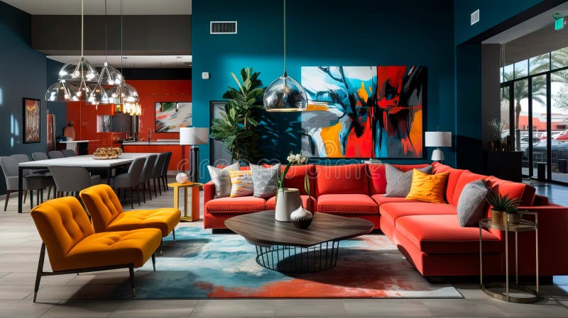 Spacious and Modern Open-concept Living Area with a Gourmet Kitchen ...