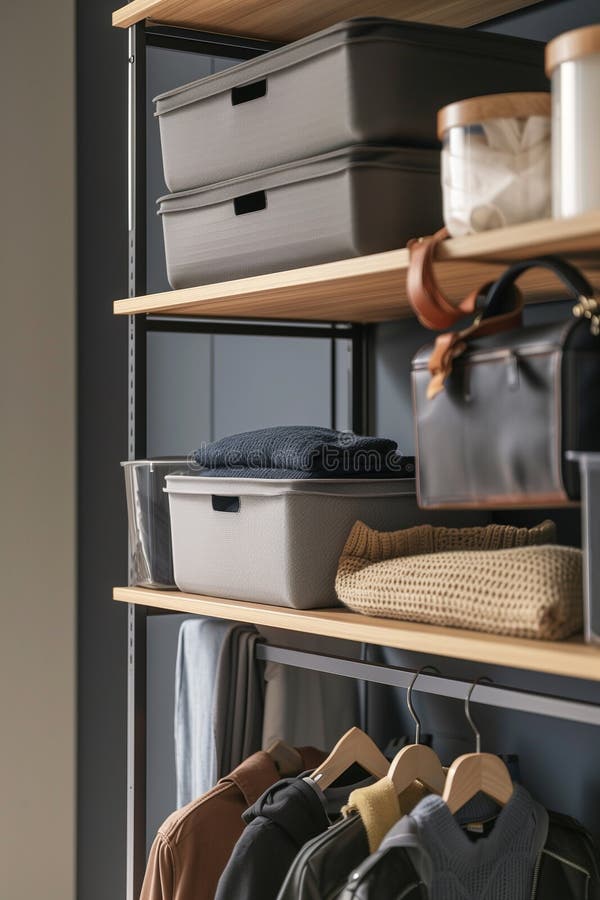 Spacious Modern System Storage Organization Wardrobe with Boxes and ...