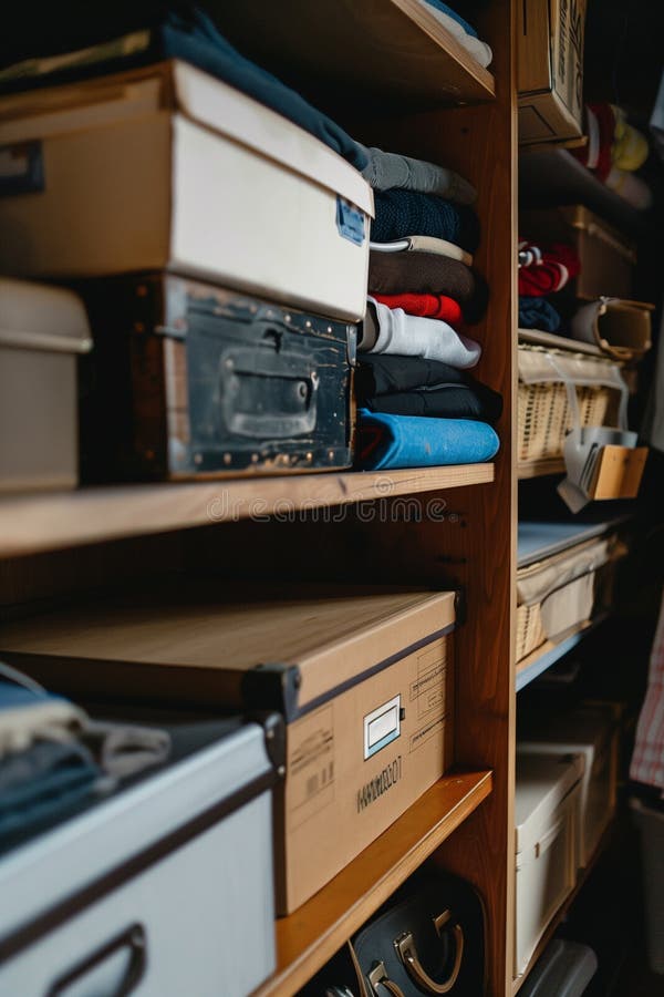 Spacious Modern System Storage Organization Wardrobe with Boxes and ...