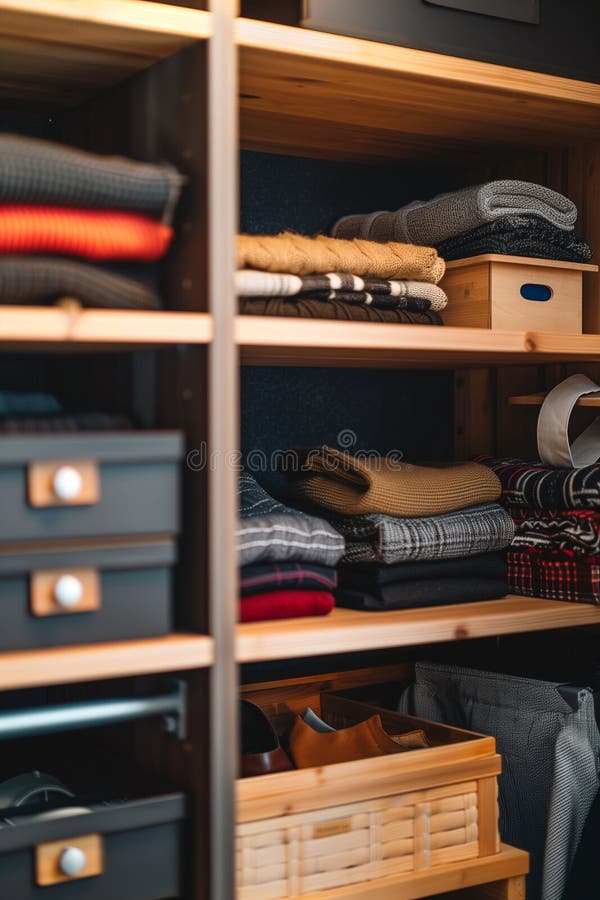 Spacious Modern System Storage Organization Wardrobe with Boxes and ...