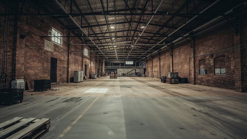 182 Spacious Brick Warehouse Interior Ai Generated Stock Photos - Free ...