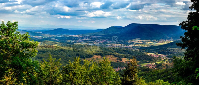 Spacious Mountain Landscape. a View from the Hill To the Valley of ...