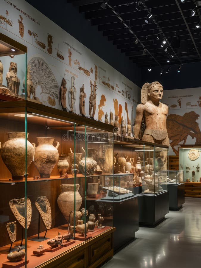 Spacious Museum Exhibit Showcasing an Impressive Collection of Ancient ...