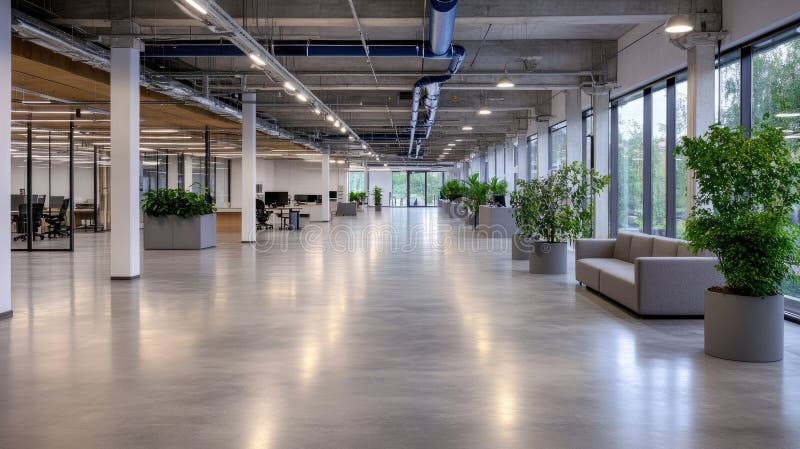 A Large and Bright Workshop Filled with Many CNC Machines, the ...