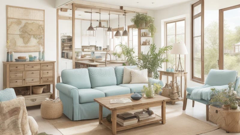 A Spacious Open-concept Living Area that Boasts a Harmonious Blend of ...