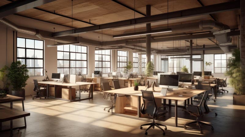 A Spacious Open-plan Office with Plenty of Room for Collaboration and ...