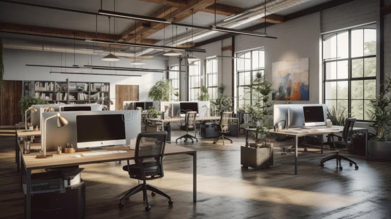 A Spacious Open-plan Office with Plenty of Room for Collaboration and ...