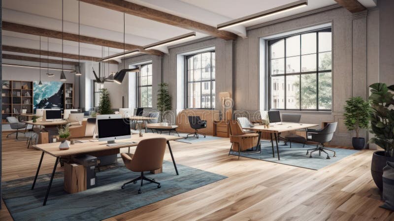 A Spacious Open-plan Office with Plenty of Room for Collaboration and ...