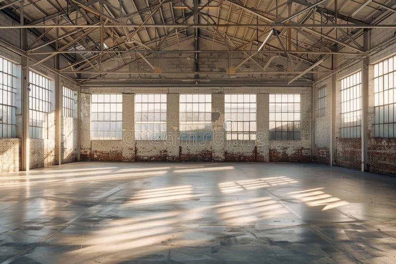 Spacious Open-plan Workshop with Large Windows and Minimalist Design ...