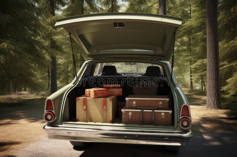 Spacious Open Trunk Moving Boxes Storage. Generate Ai Stock ...