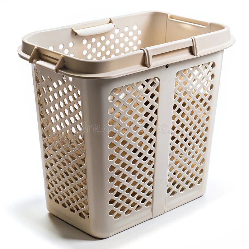 Plastic Laundry Hamper with Dual Sections for Sorting Stock ...