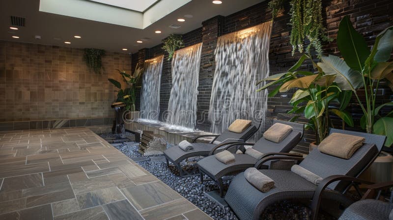 A Spacious Relaxation Area with Comfortable Lounge Chairs and a ...