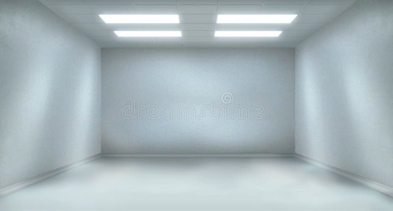 Empty Room with Light from Above Stock Illustration - Illustration of ...