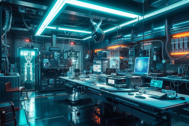 A Spacious Room Filled with Numerous Computer Workstations, a ...