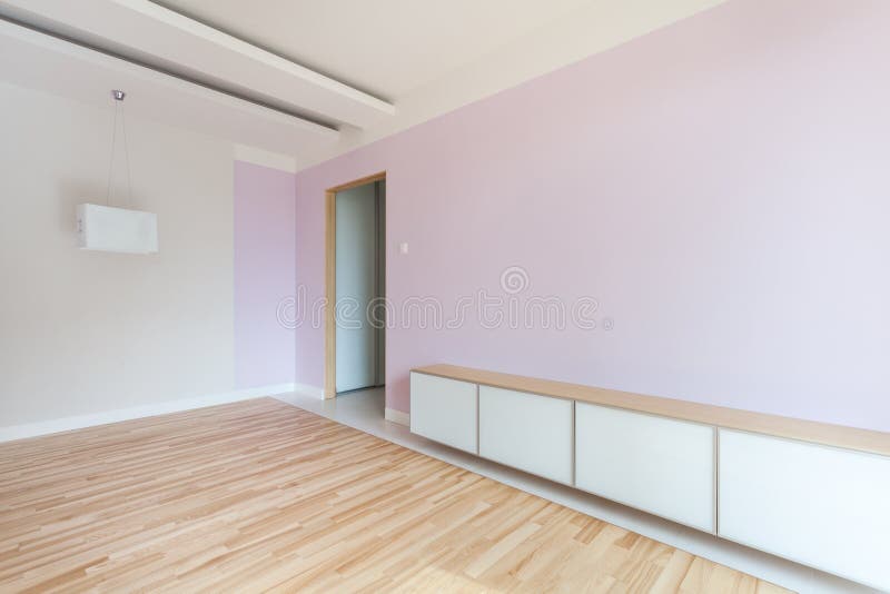 Spacious Room in Pastel Colors Stock Photo - Image of ceiling, house ...
