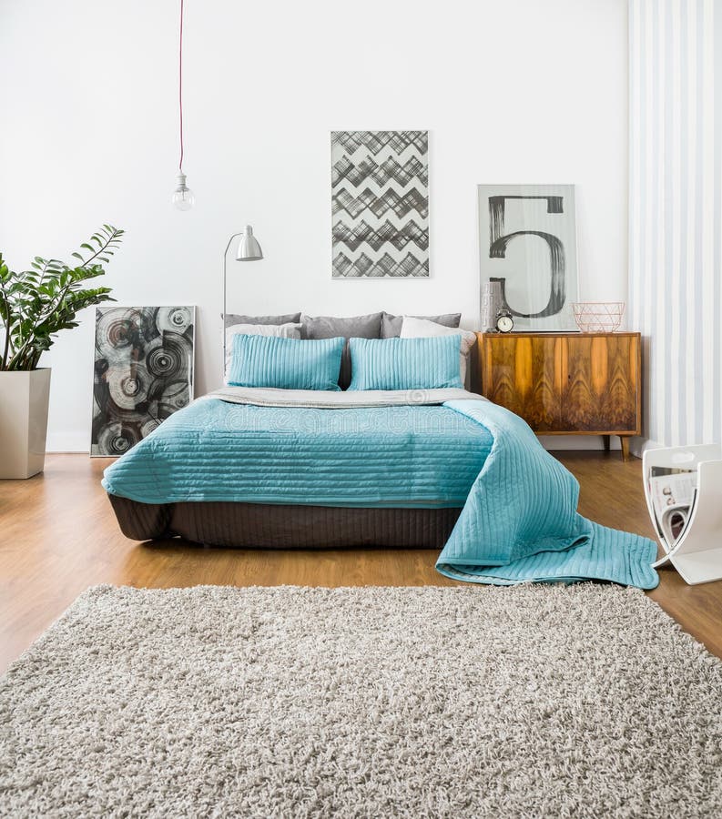 Spacious sleeping area stock image. Image of home, king - 62221697