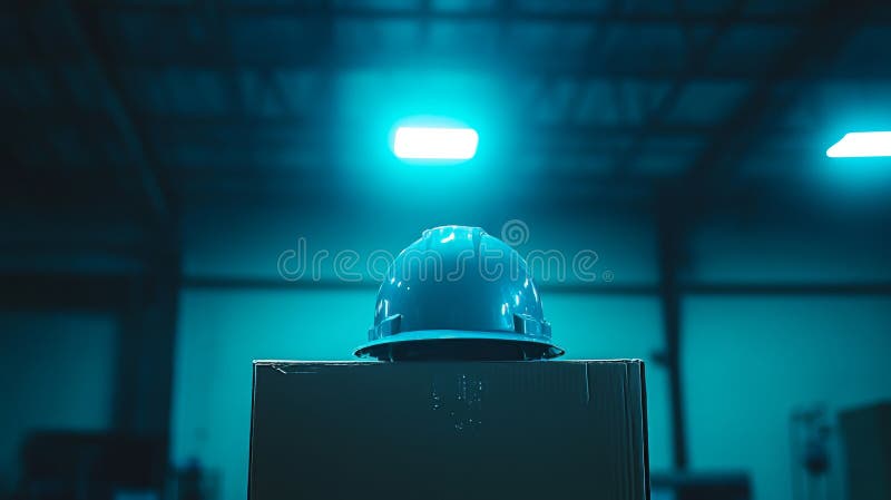 A Spacious Storage Facility Features a Bright Orange Hard Hat on Top of ...