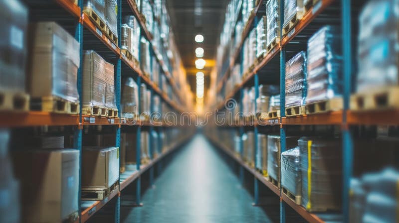 Massive Storage Facility Shows Organized Shelves Filled with Boxes ...