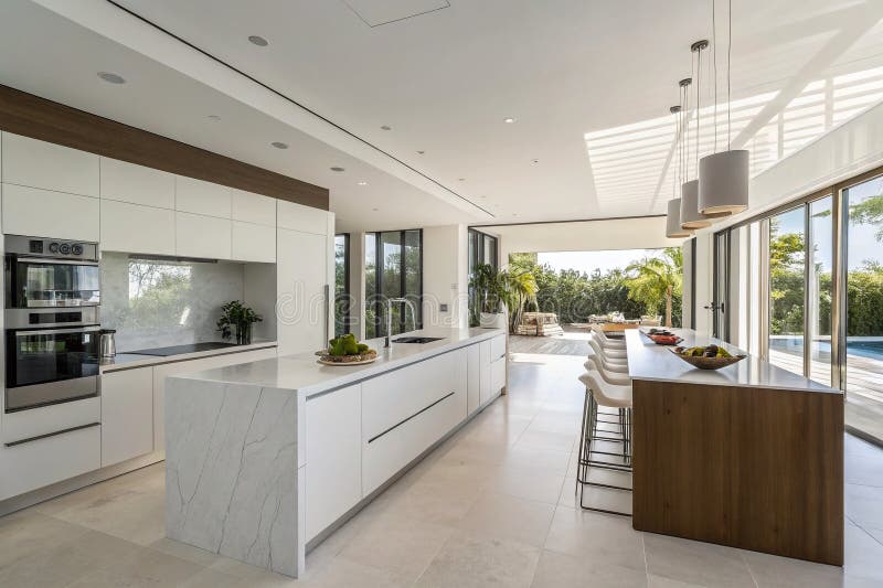 Spacious and Stylish Contemporary Kitchen Island a Modern Design for ...