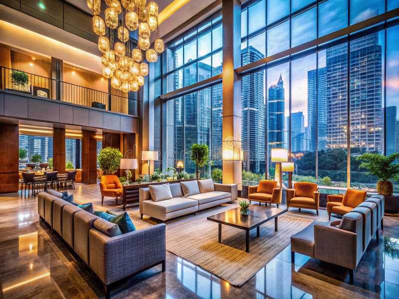Spacious and Stylish Hotel Lobby Experience Modern Elegance with ...