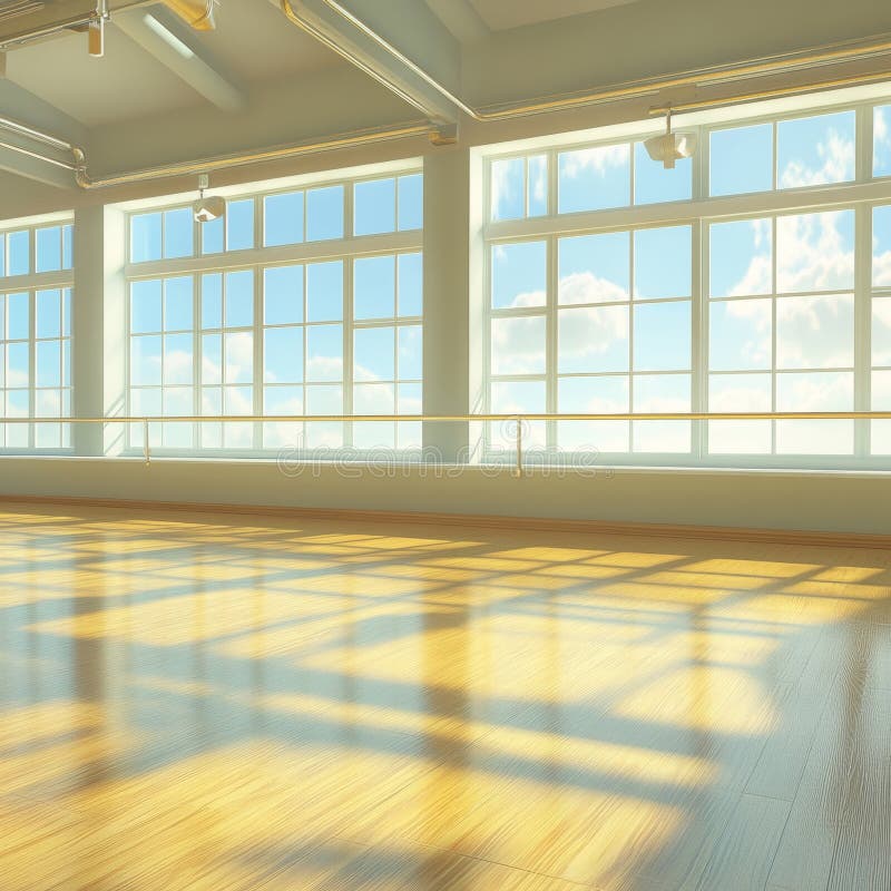 Spacious, Sun-drenched Dance Studio with Large Windows, Wooden Floor ...