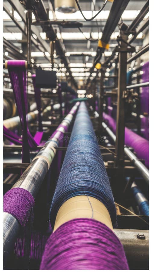 Vibrant Fabric Production in Modern Textile Manufacturing Facility ...