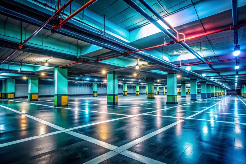 Spacious Underground Parking Garage Awaits Development Modern ...