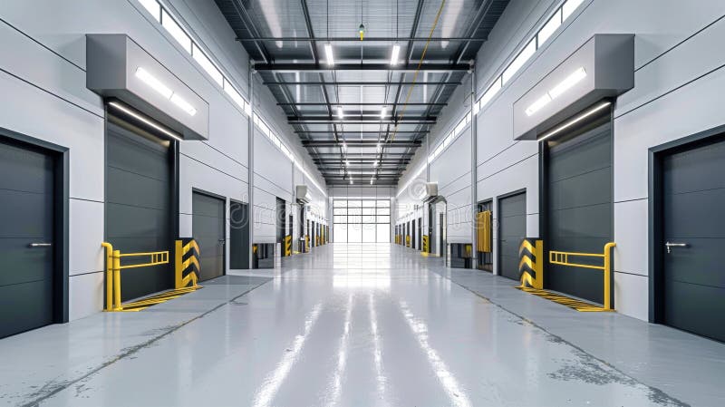 Spacious Warehouse Features Rows of Self-service Containers and a Sleek ...