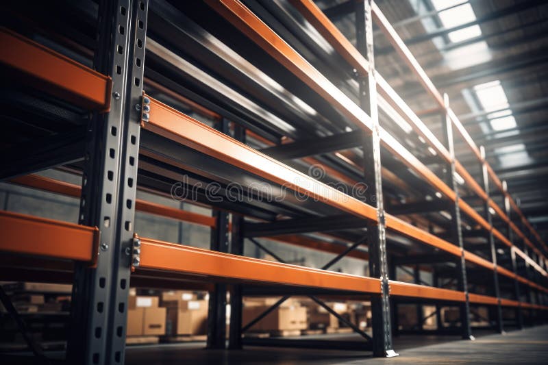 A Spacious Warehouse Filled with Rows of Shelves, Providing Ample ...