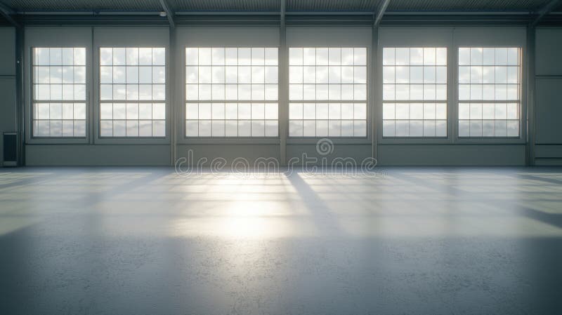 884 Spacious Warehouse Interior Perspective Stock Photos - Free ...