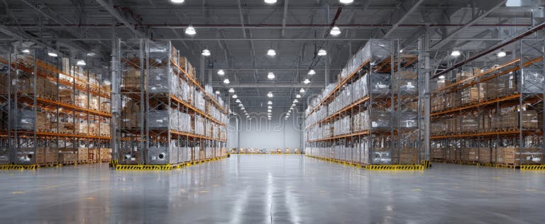 The Spacious Warehouse Showcasing Organized Shelving and Ample Storage ...