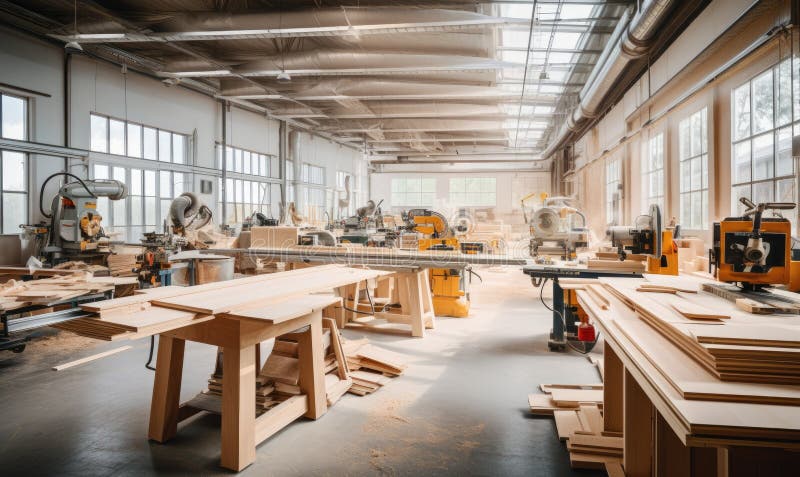 A Spacious Woodworking Studio with a Wide Array of Tools and Machinery ...